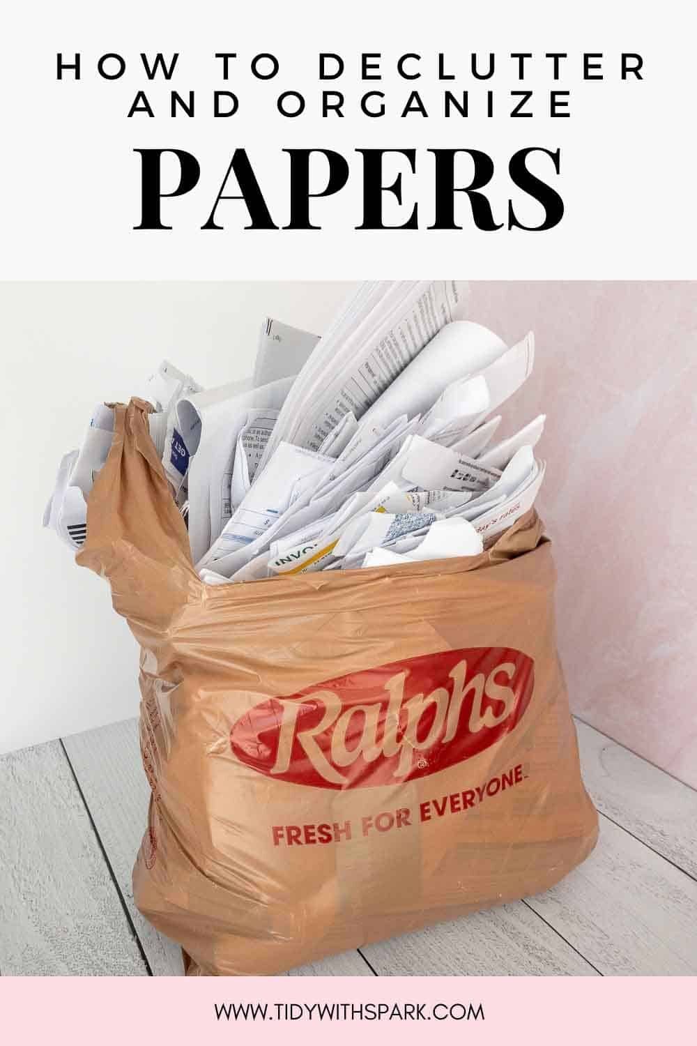How to declutter and organize papers in your home